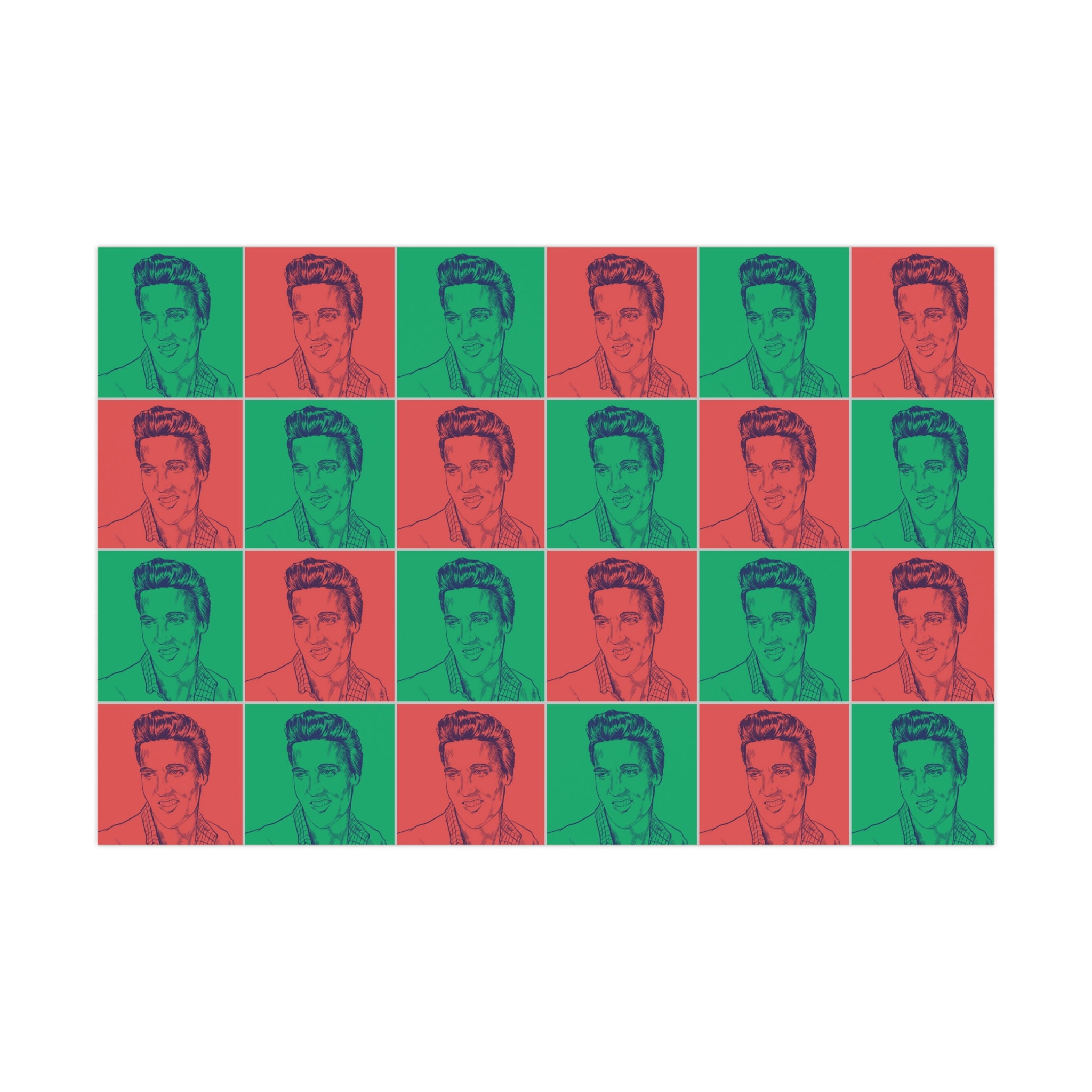 Elvis Presley Christmas Wrapping Paper, Gift Wrapping Paper sold by ...