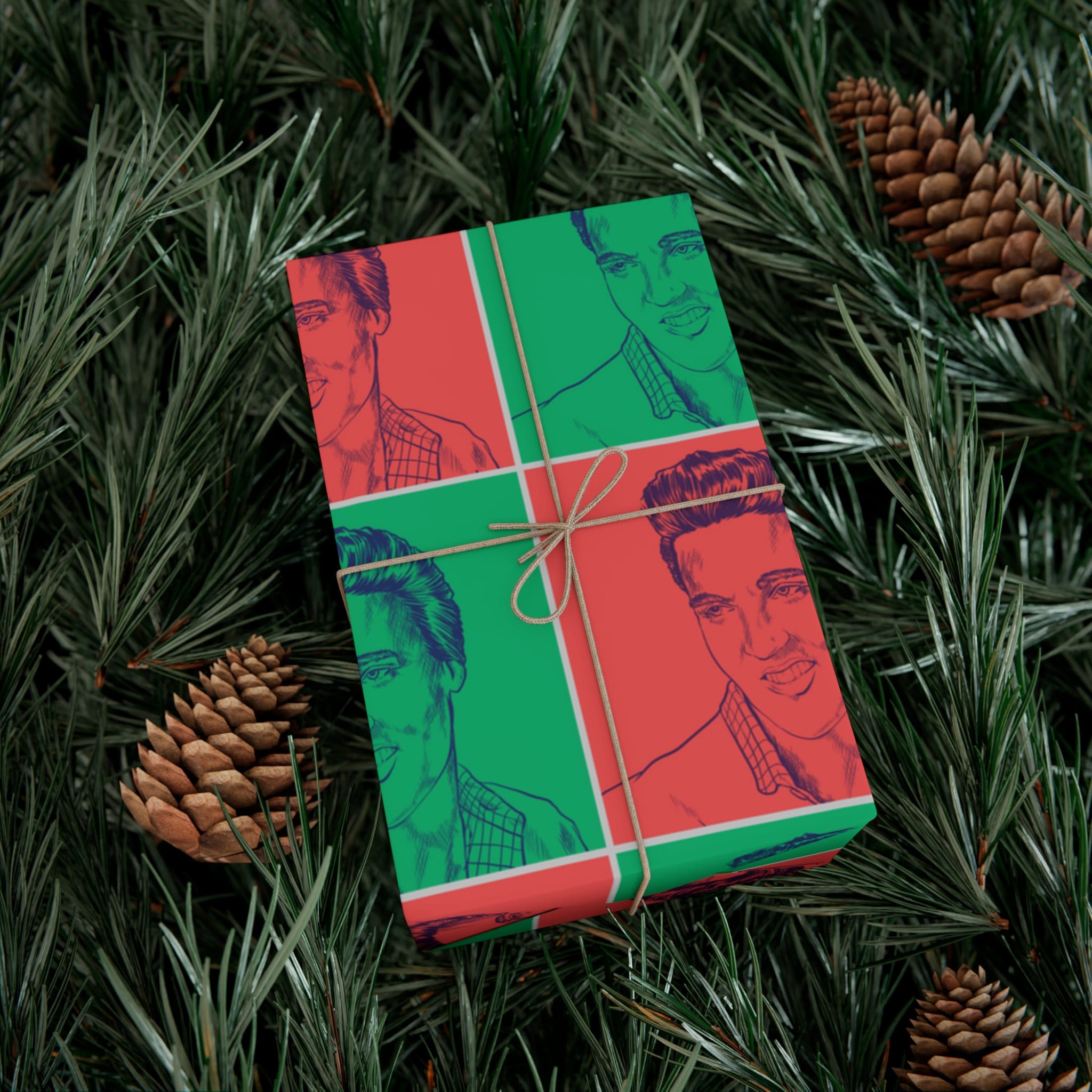 Elvis Presley Christmas Wrapping Paper, Gift Wrapping Paper sold by ...