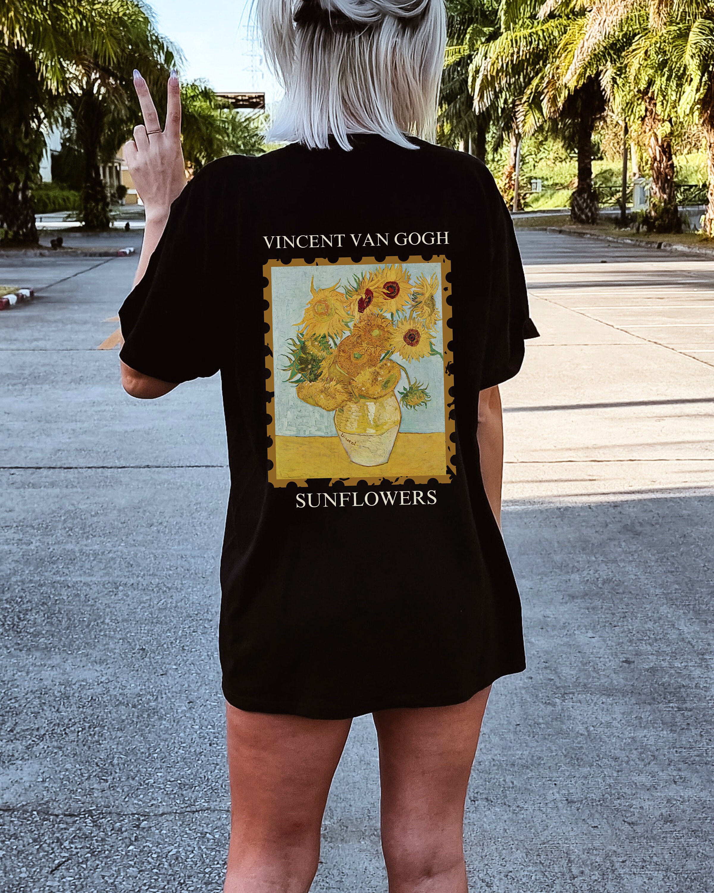Van Gogh Shirt Light Academia Tshirt Van Gogh Sunflowers Cottage Core ...