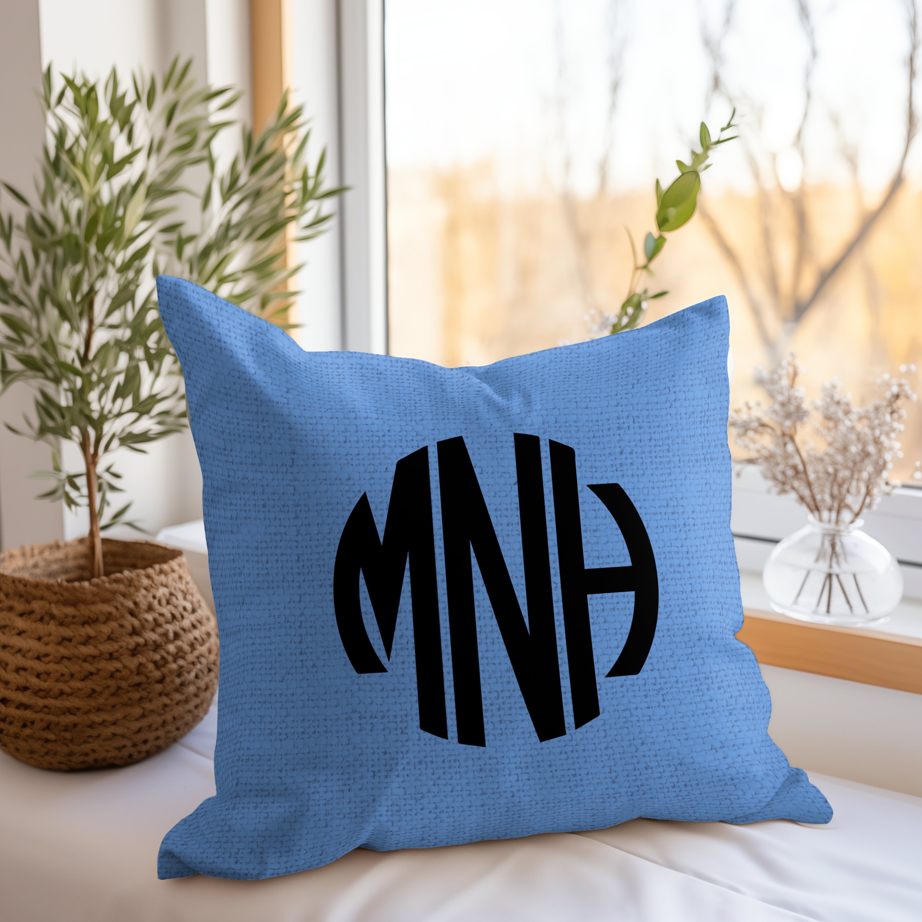 Monogram Pillows Initial Pillow Custom Name Pillow Customizable Pillow ...