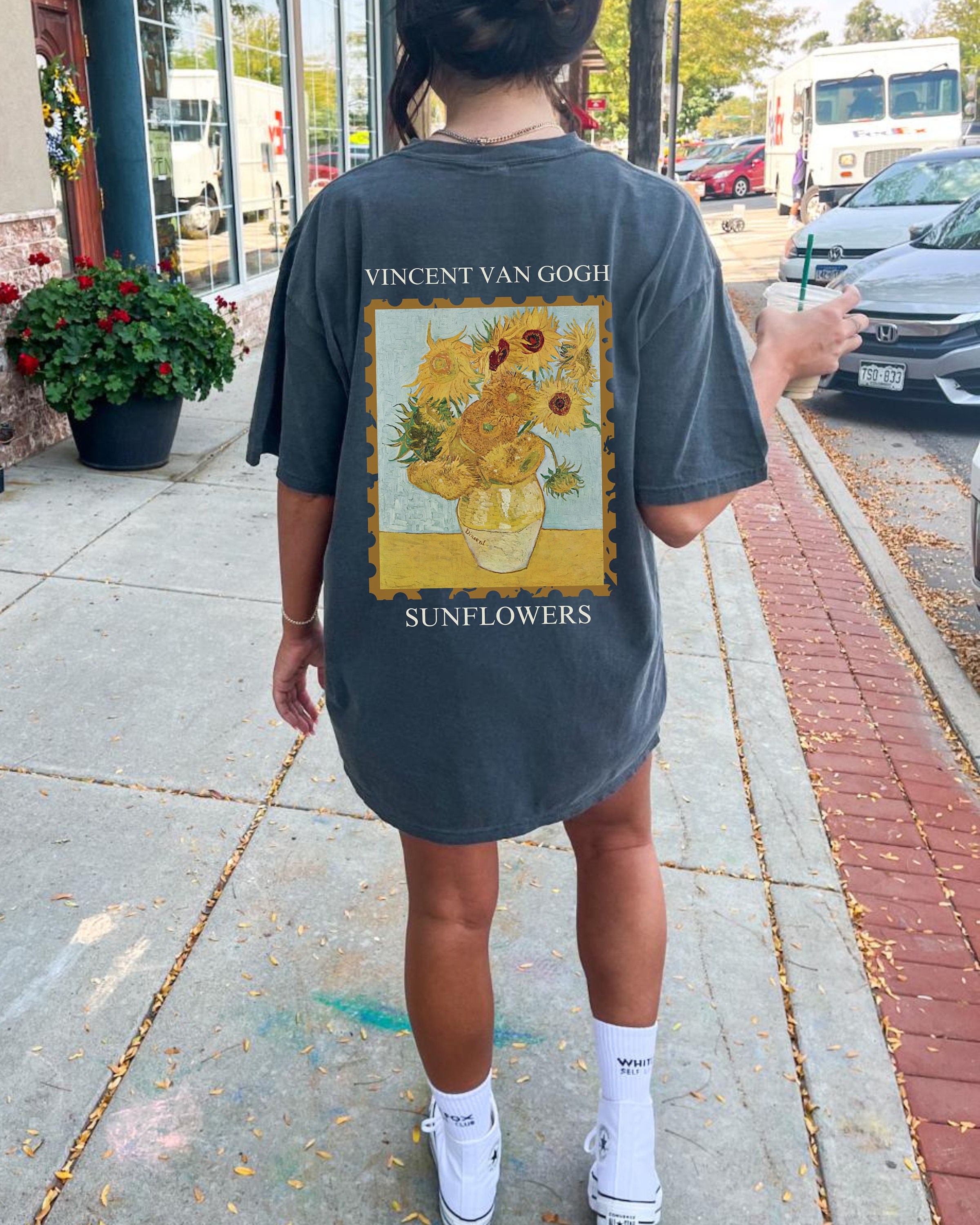 Van Gogh Shirt Light Academia Tshirt Van Gogh Sunflowers Cottage Core ...