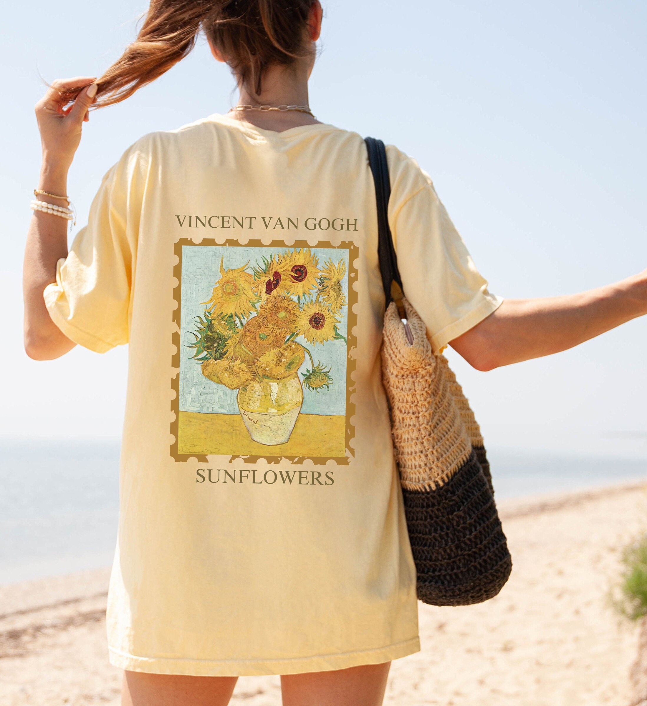 Van Gogh Shirt Light Academia Tshirt Van Gogh Sunflowers Cottage Core ...