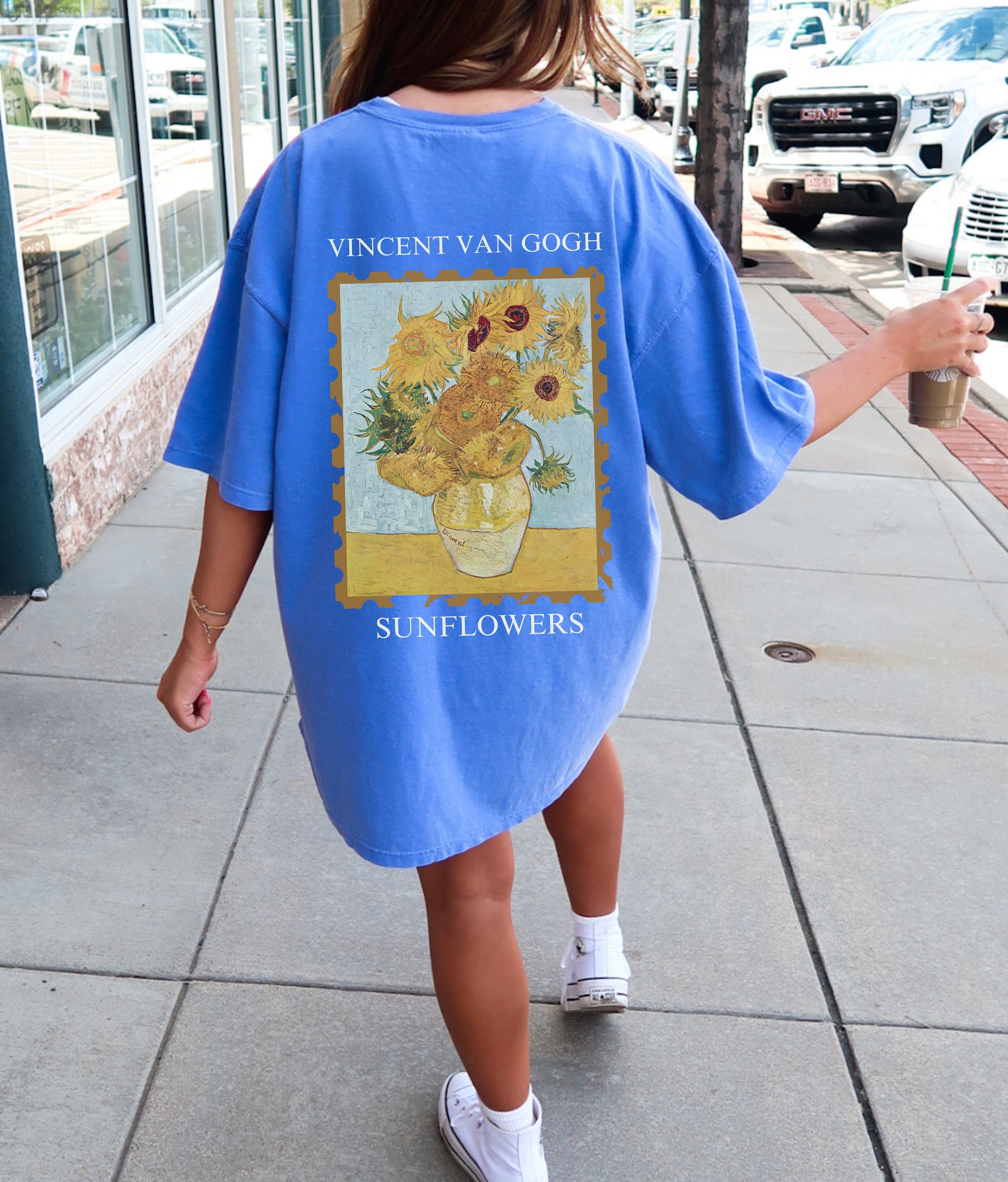 Van Gogh Shirt Light Academia Tshirt Van Gogh Sunflowers Cottage Core ...
