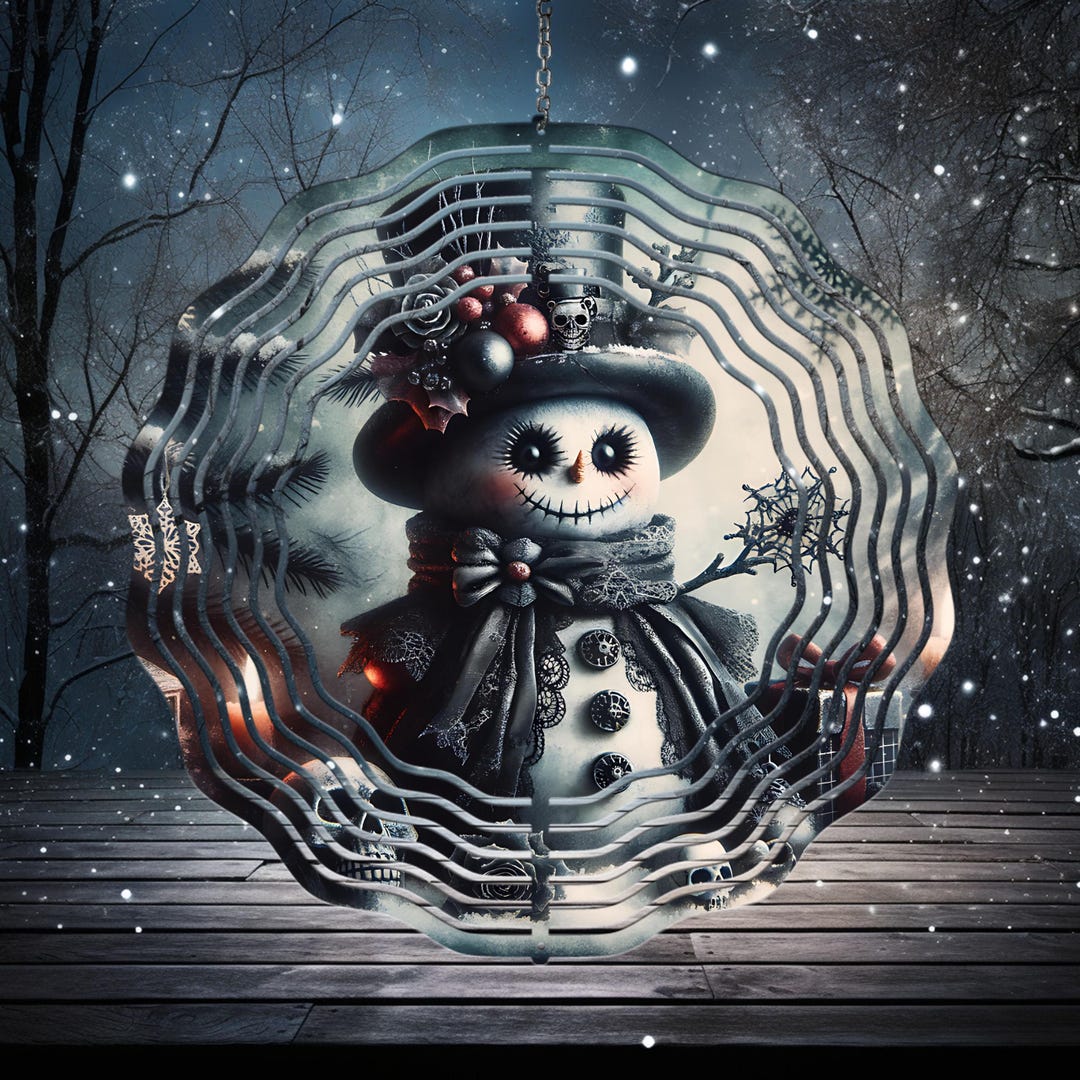 Gothic Christmas PNG Gothic Snowman Wind Spinner Digital Download ...