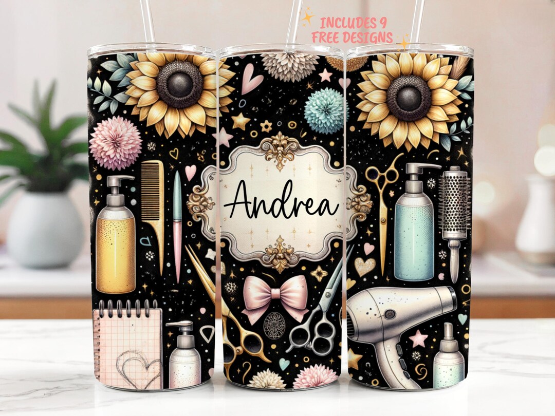Custom Hair Stylist 20oz Tumbler Wrap PNG, Coquette Hairdresser 20oz ...