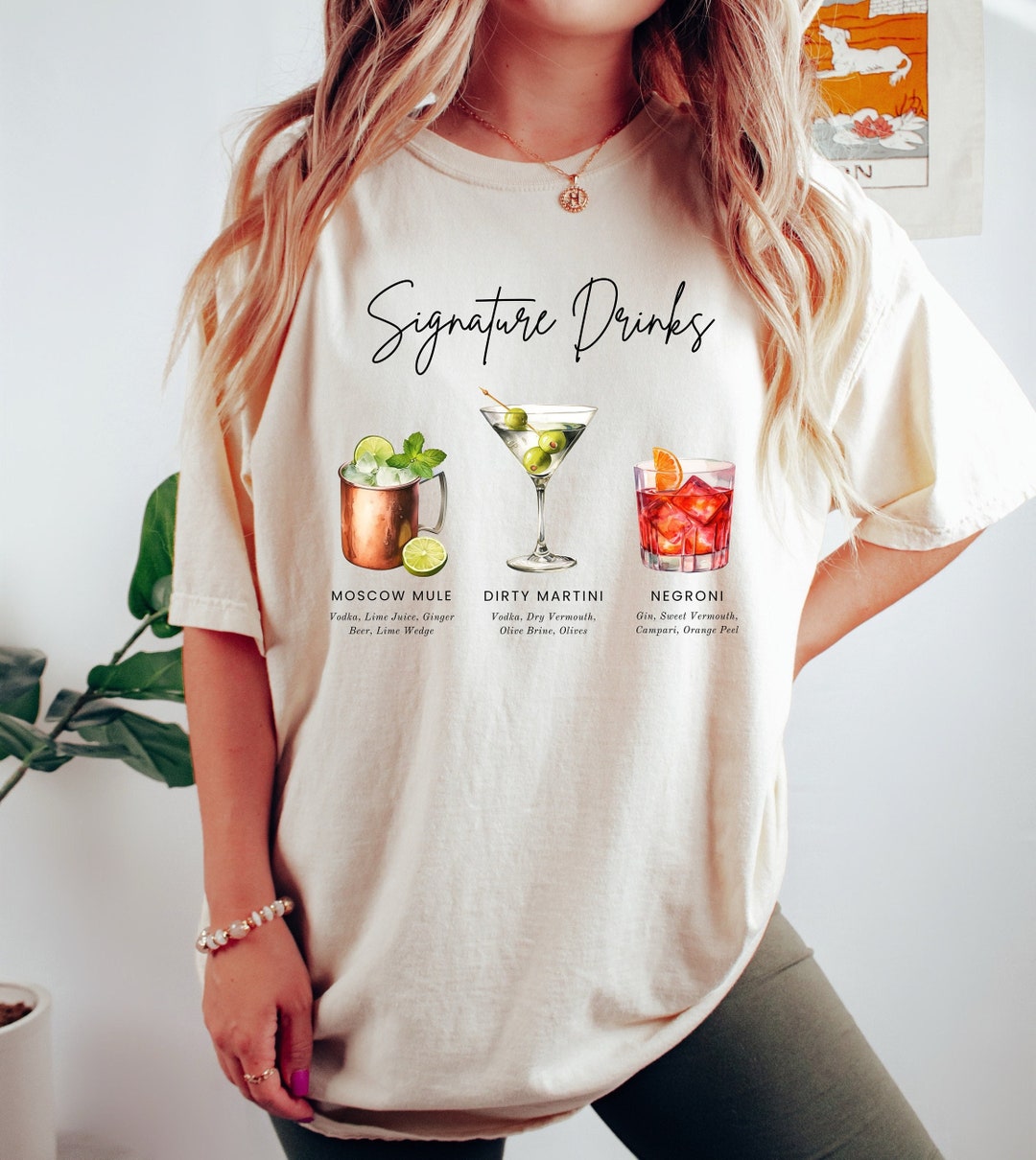 Custom Signature Cocktail T-shirt Signature Drink Alcohol Shirts ...