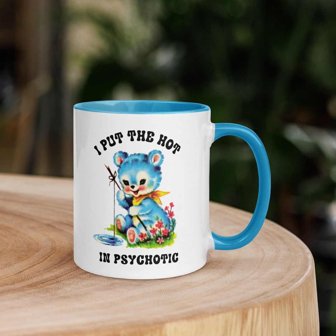 Teddy Bear Mug Witty Coffee Mug Cute Mugs Aesthetic Meme Mug Roomate ...