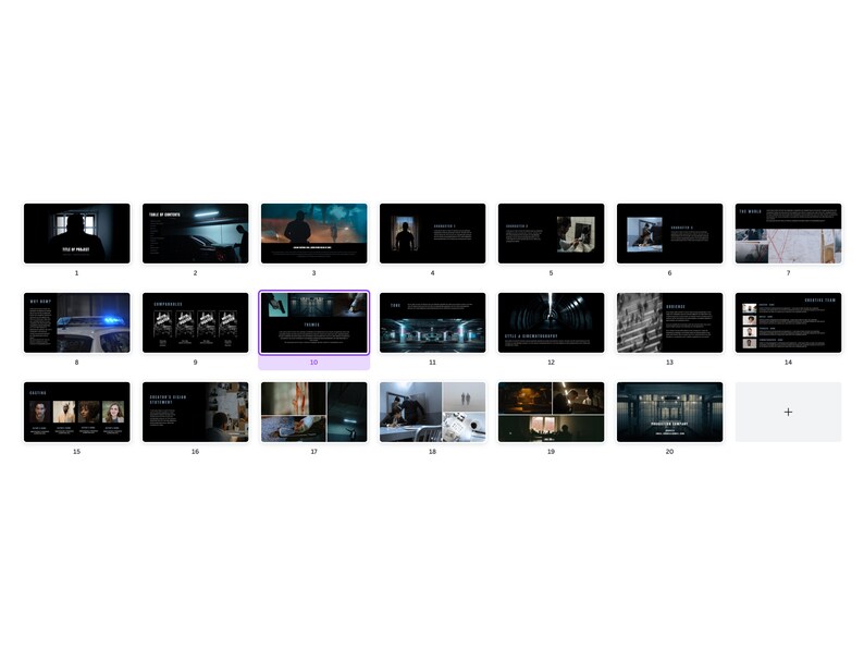 Crime Film Pitch Deck - Thriller, Mystery - Canva Template - Etsy