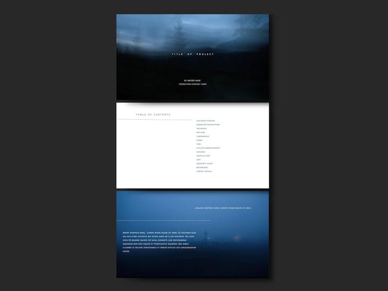 Film Pitch Deck Template: Dark, Ominous, Indie - Customise & Edit ...