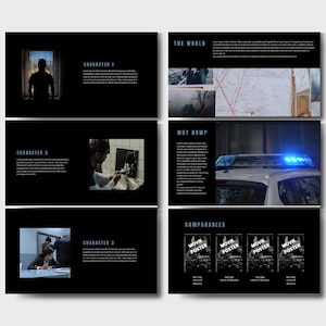 Crime Film Pitch Deck - Thriller, Mystery - Canva Template - Etsy