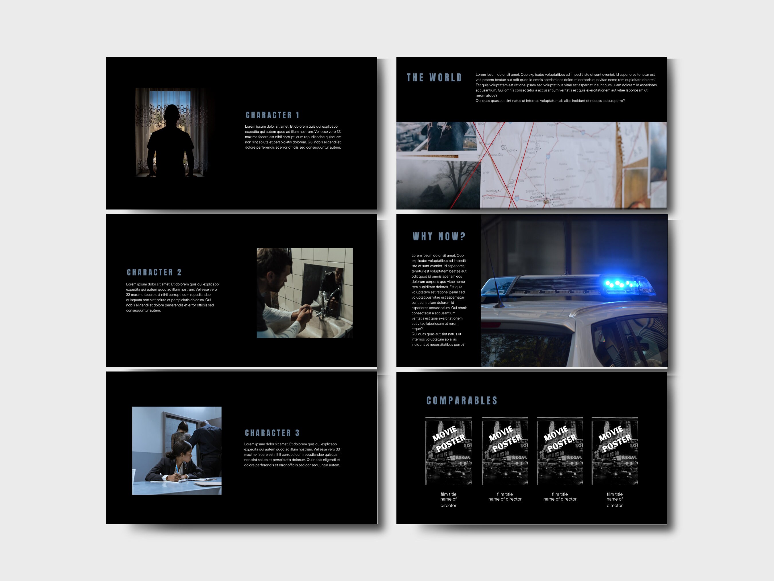 Crime Film Pitch Deck - Thriller, Mystery - Canva Template - Etsy