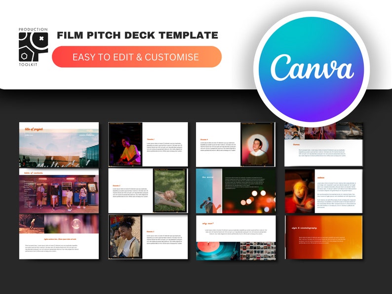 Film Pitch Deck Canva Template: Nostalgic, Youth, Cinematic - Customise ...