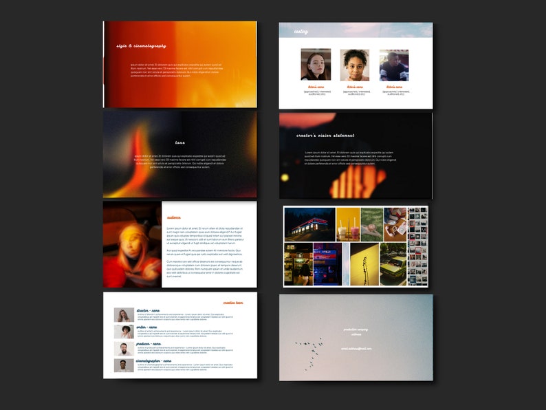 Film Pitch Deck Canva Template: Nostalgic, Youth, Cinematic - Customise ...