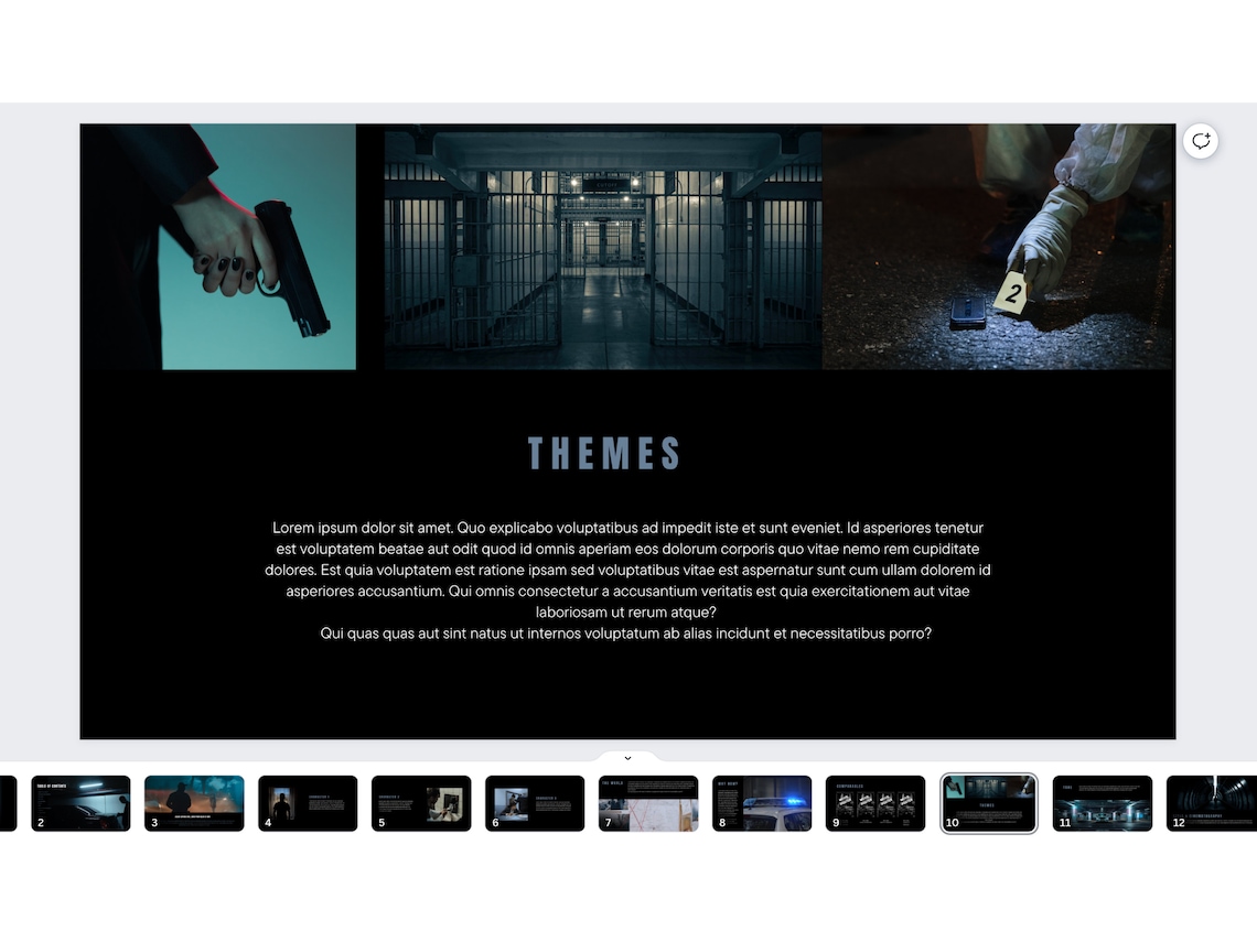 Crime Film Pitch Deck - Thriller, Mystery - Canva Template - Etsy
