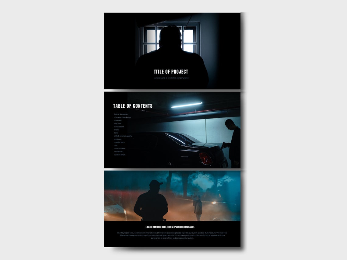 Crime Film Pitch Deck - Thriller, Mystery - Canva Template - Etsy