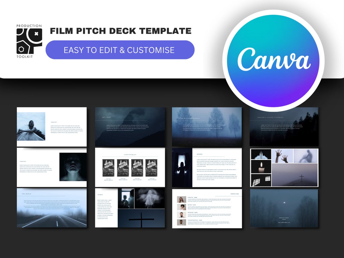Film Pitch Deck Template: Dark, Ominous, Indie - Customise & Edit ...
