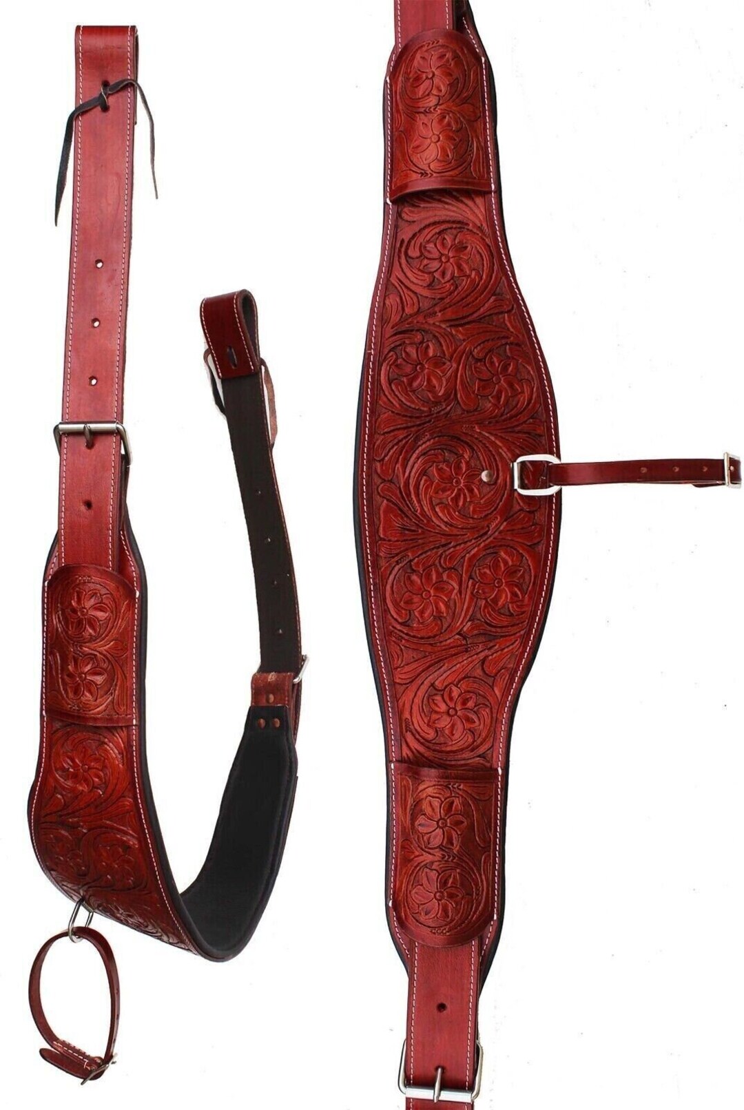 Premium Leather Western Horse Rear Cinch for Trail Riding and Girth ...