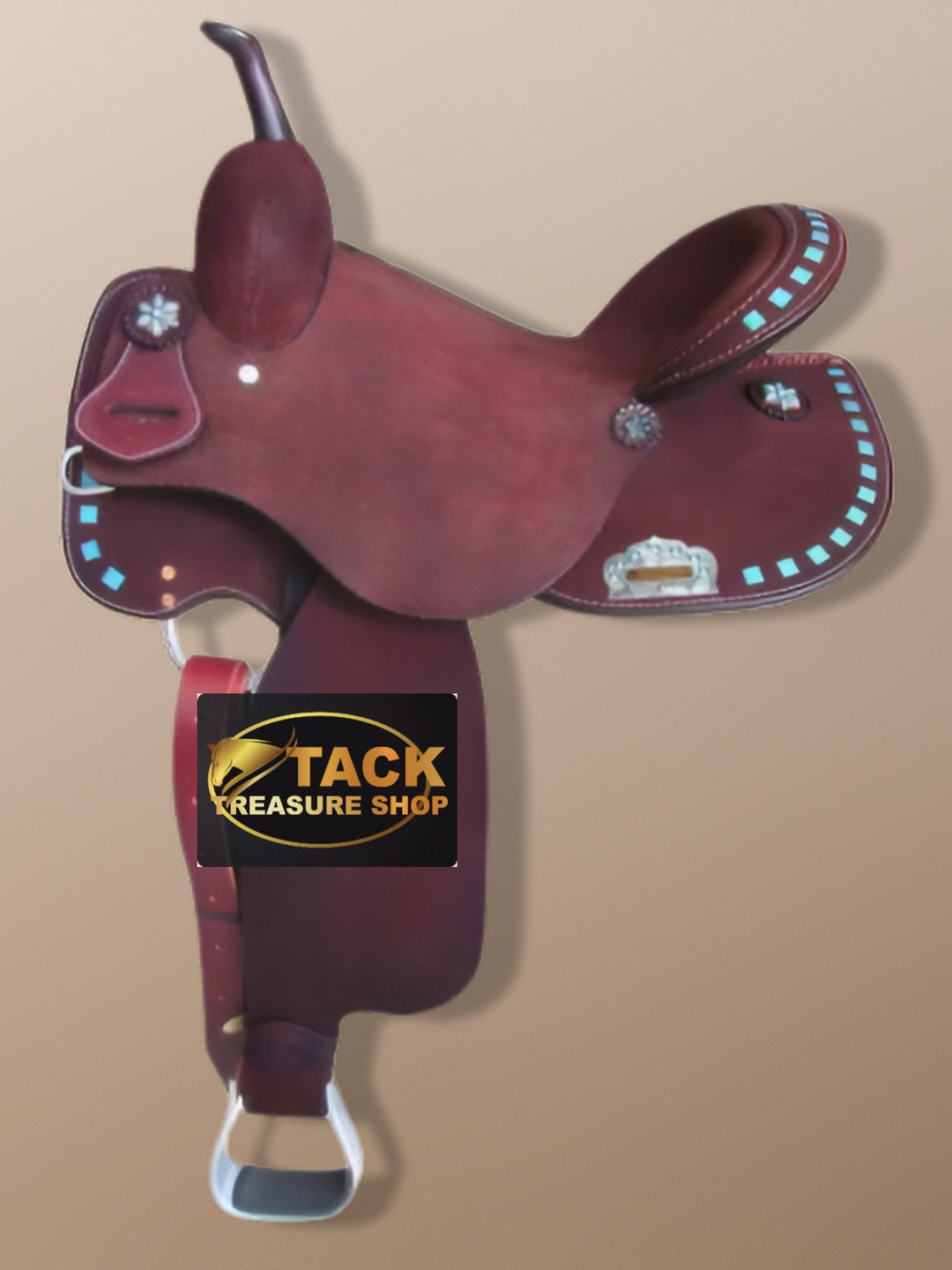 Western Saddle Premium Leather Horse Saddles Barrel Racing Pleasure ...