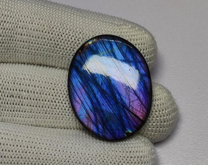 Beautiful Purple Labradorite Cabochon | Labradorite Purple Fire ...