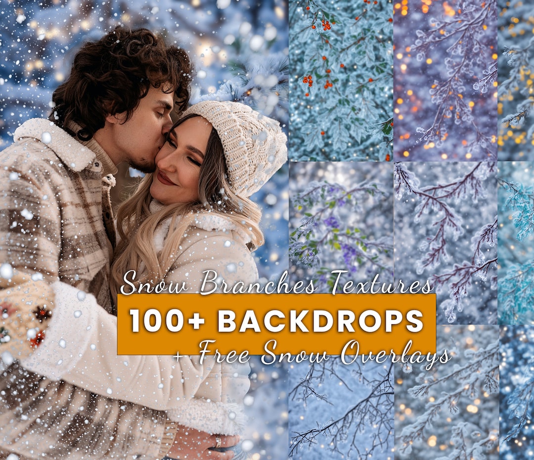 Snow Textures Christmas Backdrop Winter Snow Overlay for - Etsy