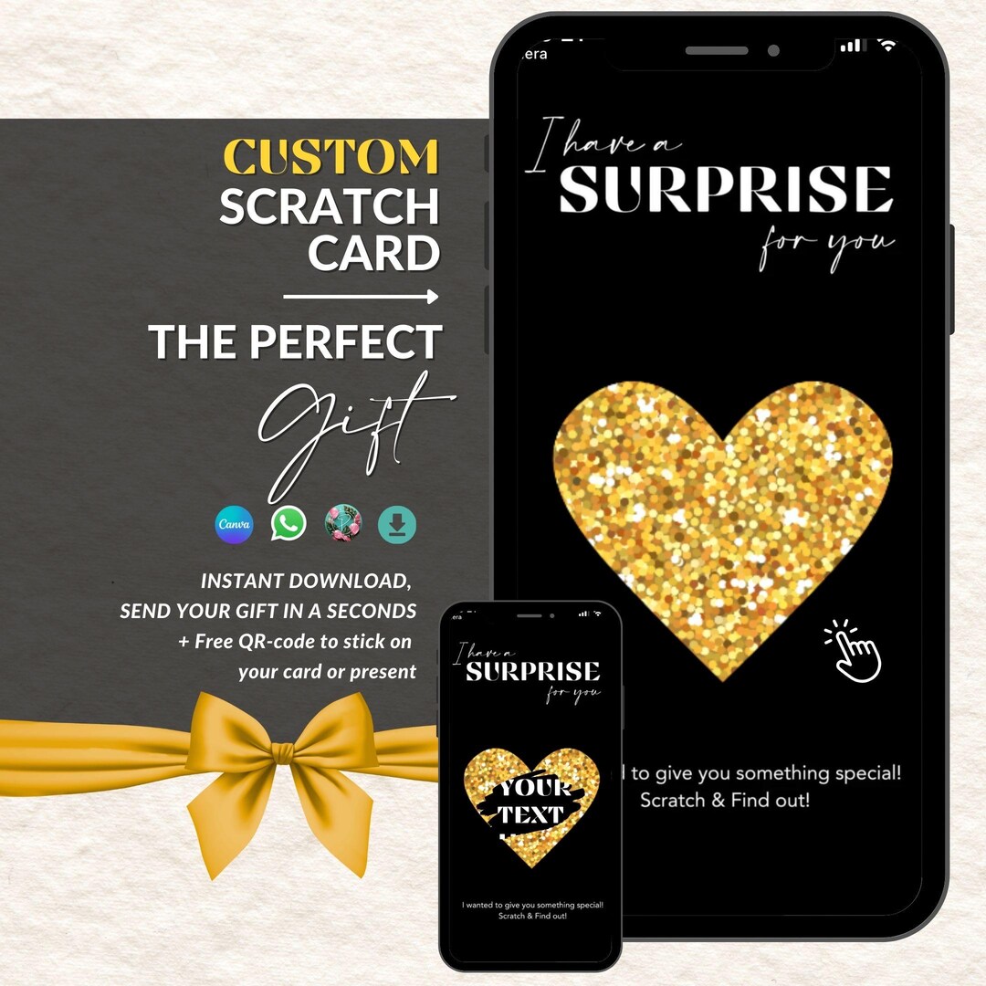 Digital Scratchcard Custom Invitation Video Custom Gift Voucher Instant ...