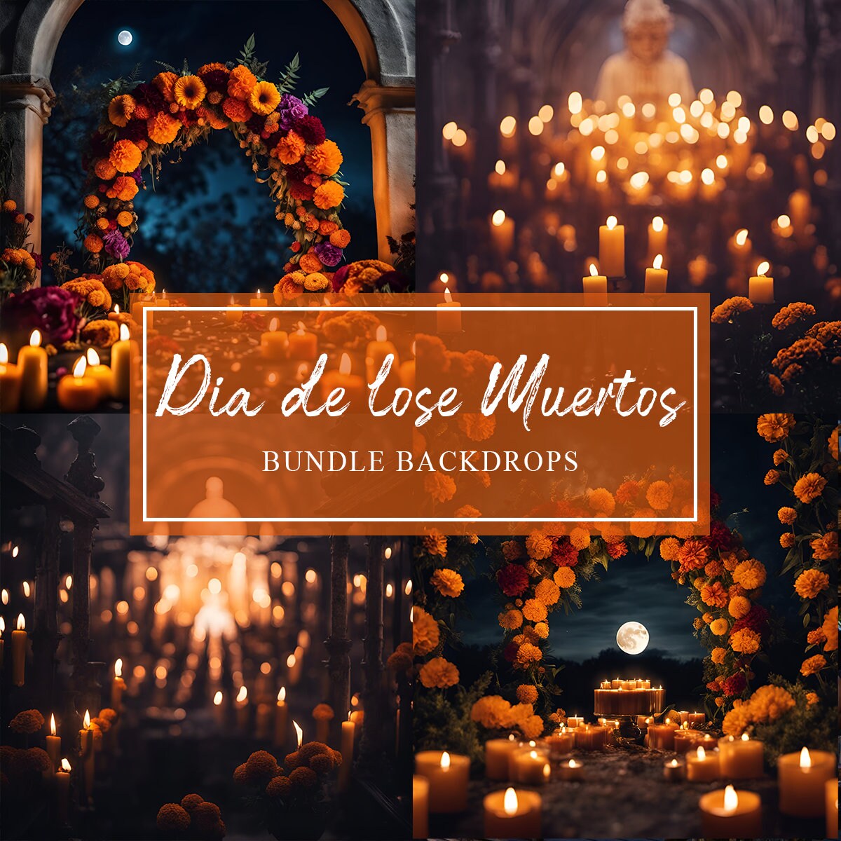 Bundle Dia De Los Muertos Backdrop Halloween Scene Backdrop Arch ...