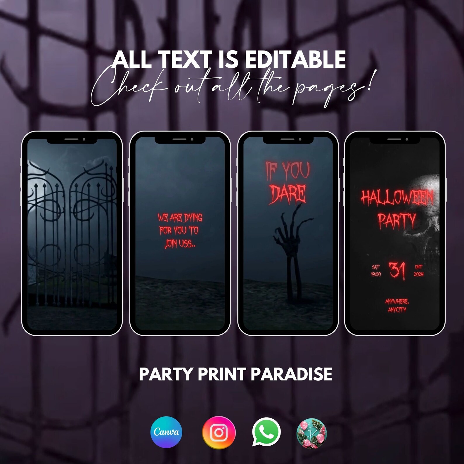 Horror Video Invitation Halloween Party Scary Animated Invitation ...