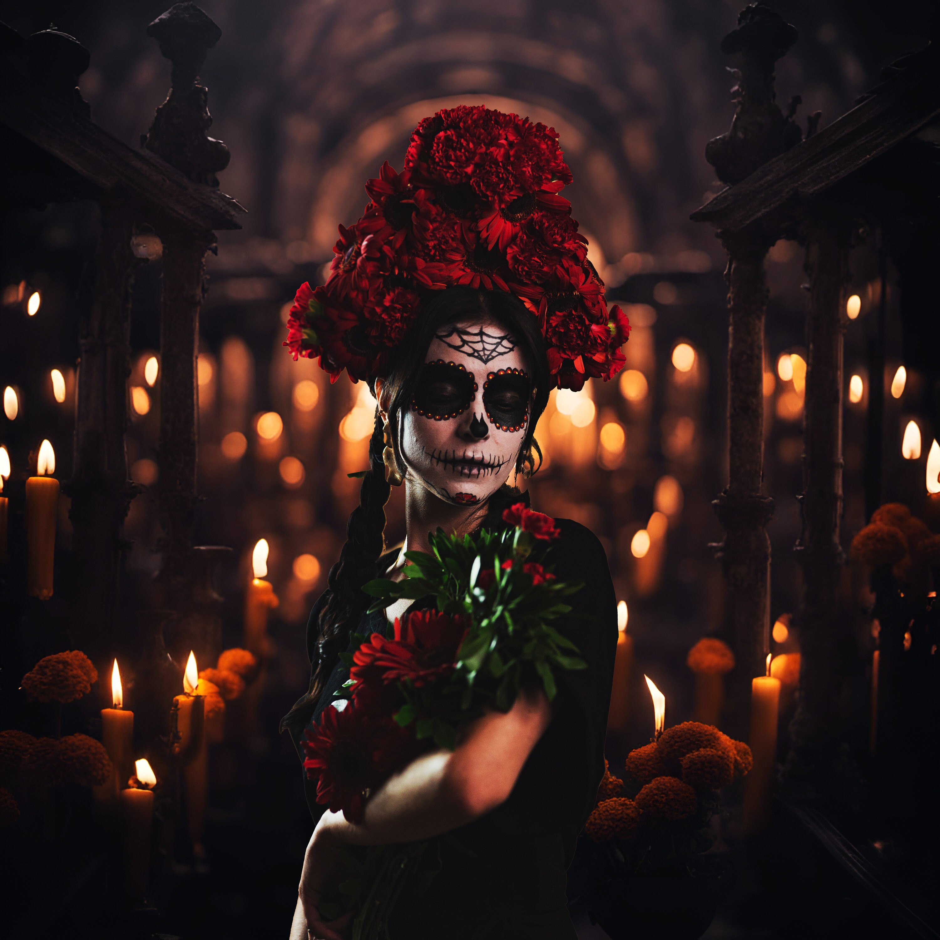 Bundle Dia De Los Muertos Backdrop Halloween Scene Backdrop Arch ...