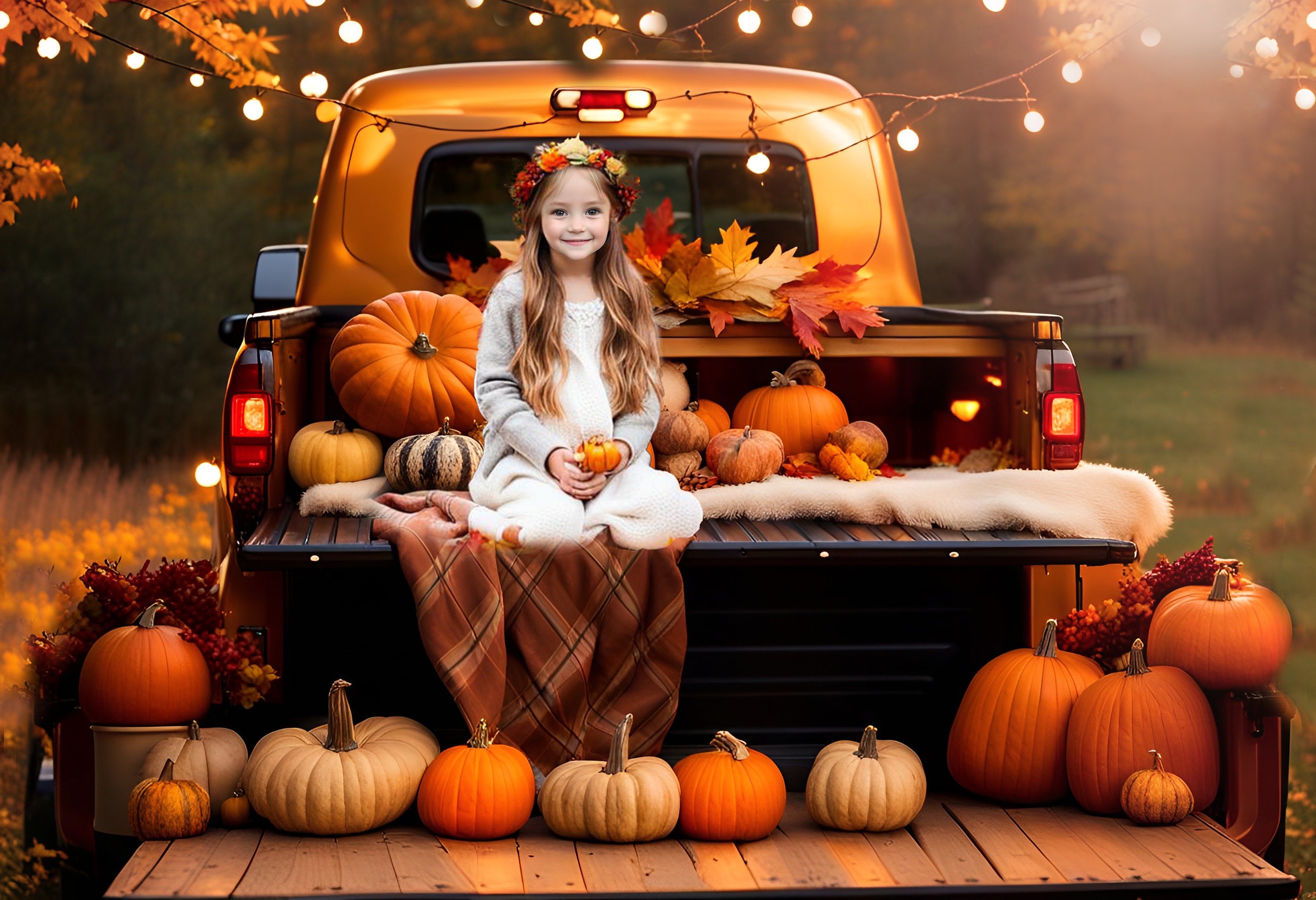 Thanksgiving Backdrop Autumn Scene. Boho Tent With Autumn Decor. Fall ...