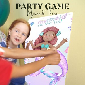 Pin the Tail Mermaid Theme Party Game DIY Printable Download and Print ...