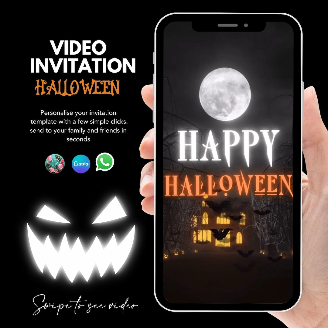 Horror Video Invitation Halloween Party Scary Animated Invitation ...