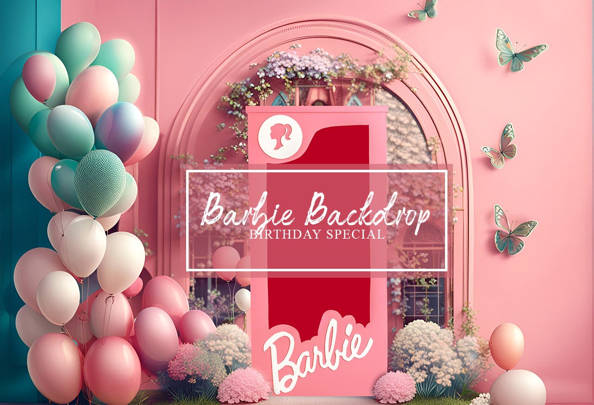 Barbie Birthday Backdrop Barbi Overlay Barbi Photo Box - Etsy