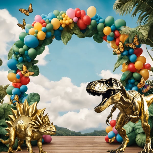 Dinosaur Backdrop - Etsy