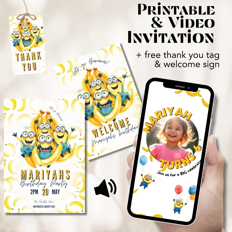 Minion Invitation - Etsy