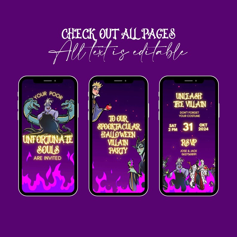 Halloween Video Invitation Villain Party Animated Invite Halloween ...