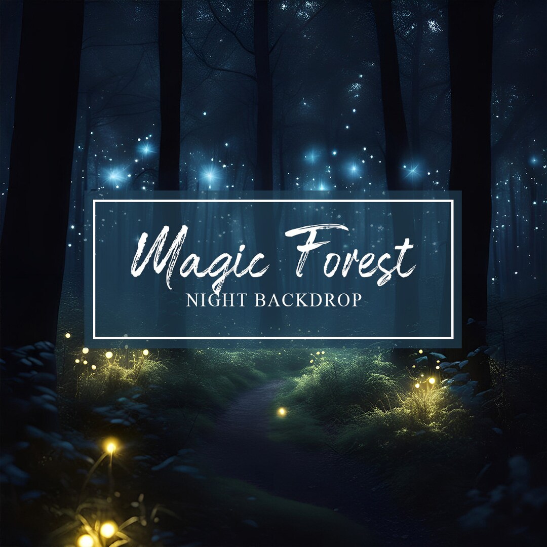 Magical Forest Backdrop for Photography Night Forest Backdrop - Etsy