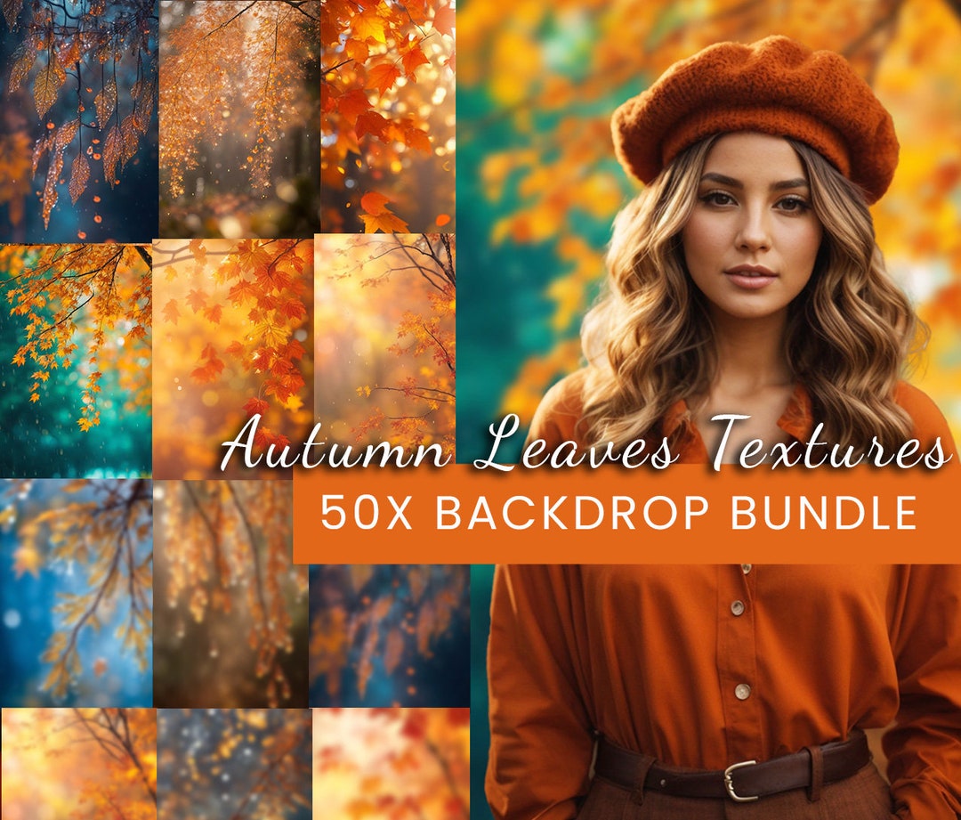 50 Autumn Leaves Backdrops for Portrait Photos. Leaves Textures Fall ...