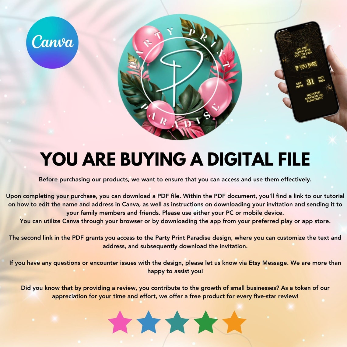 Video Invitation Halloween Scary Gold Spider Theme Party Screams and ...