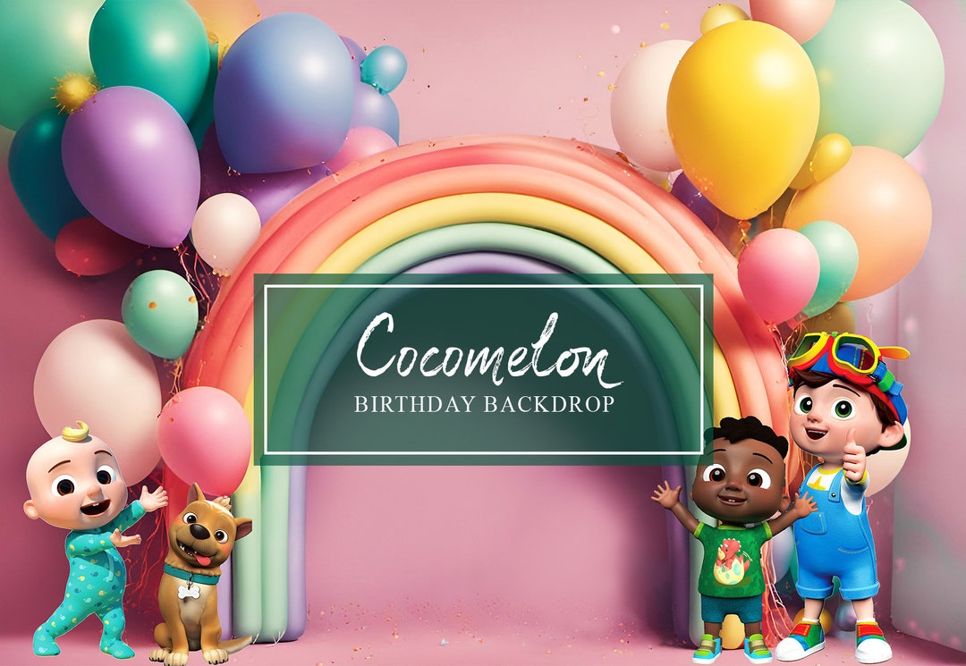 Cocomelon Digital Backdrop Birthday Party Coco Melon Photo - Etsy