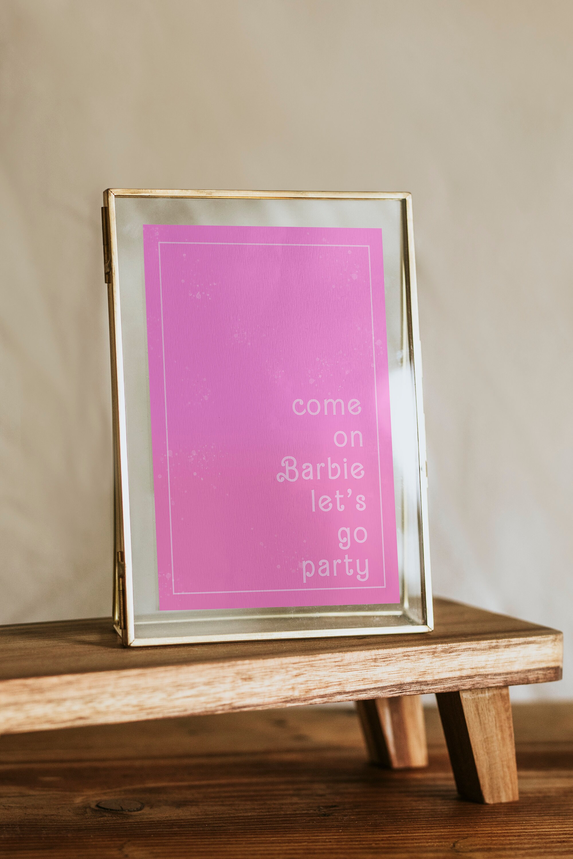 Barbie Set of 3 Pink Printed Mural Wall Art Home Decor Idea Printable ...