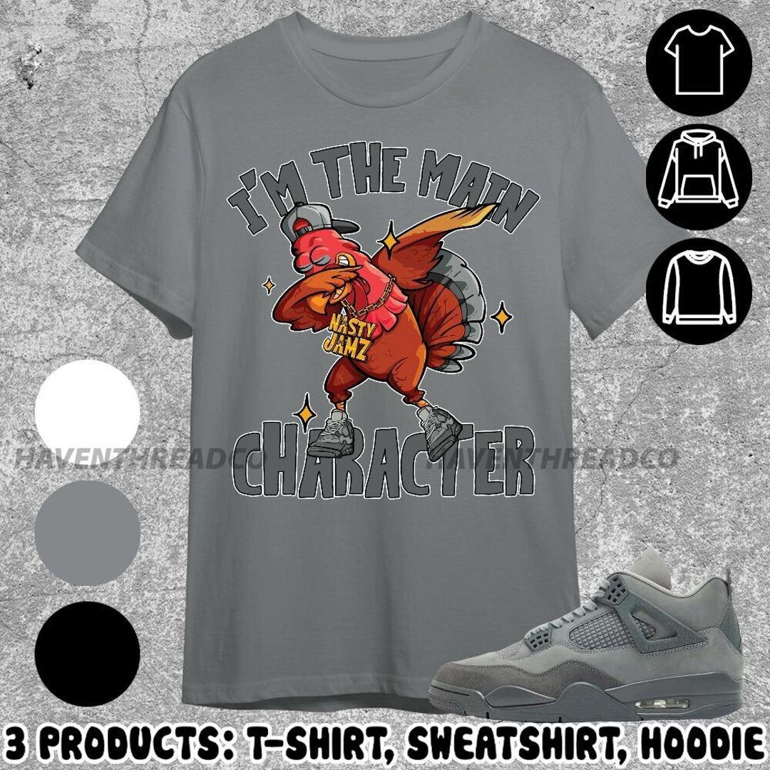 Main Character Shirt, Thanksgiving Funny Turkey Comfort Colors Shirt ...