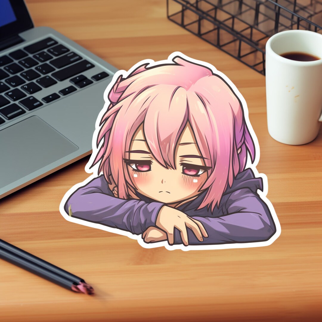Anime Girl Vinyl Sticker, Kawaii Anime Girl, Gift for Her, Custom Anime ...