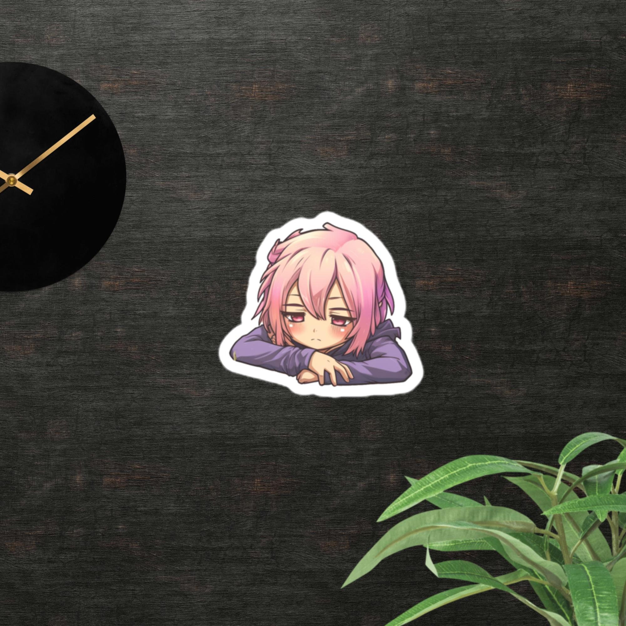 Anime Girl Vinyl Sticker, Kawaii Anime Girl, Gift for Her, Custom Anime ...