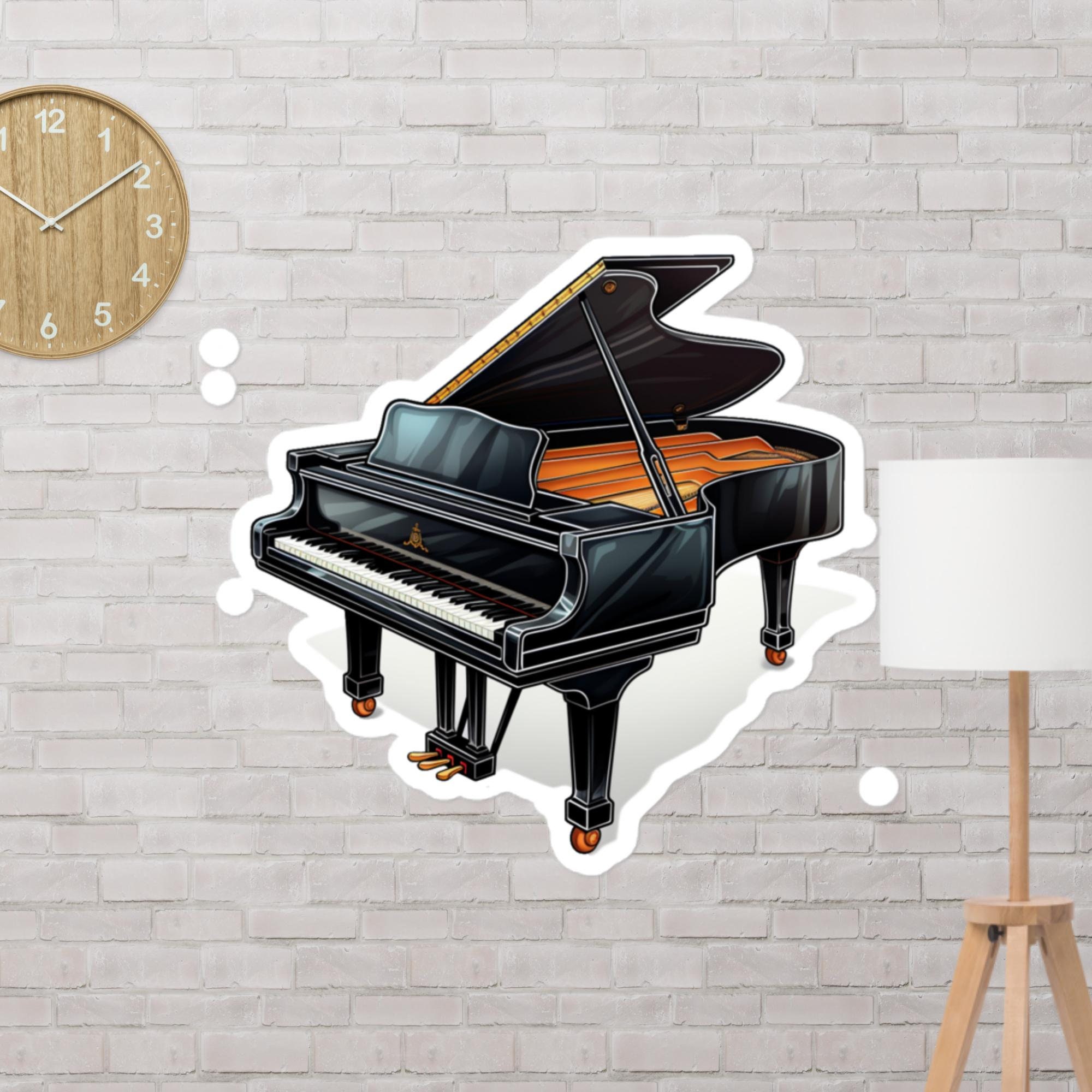 Grand Piano Vinyl Sticker - Etsy