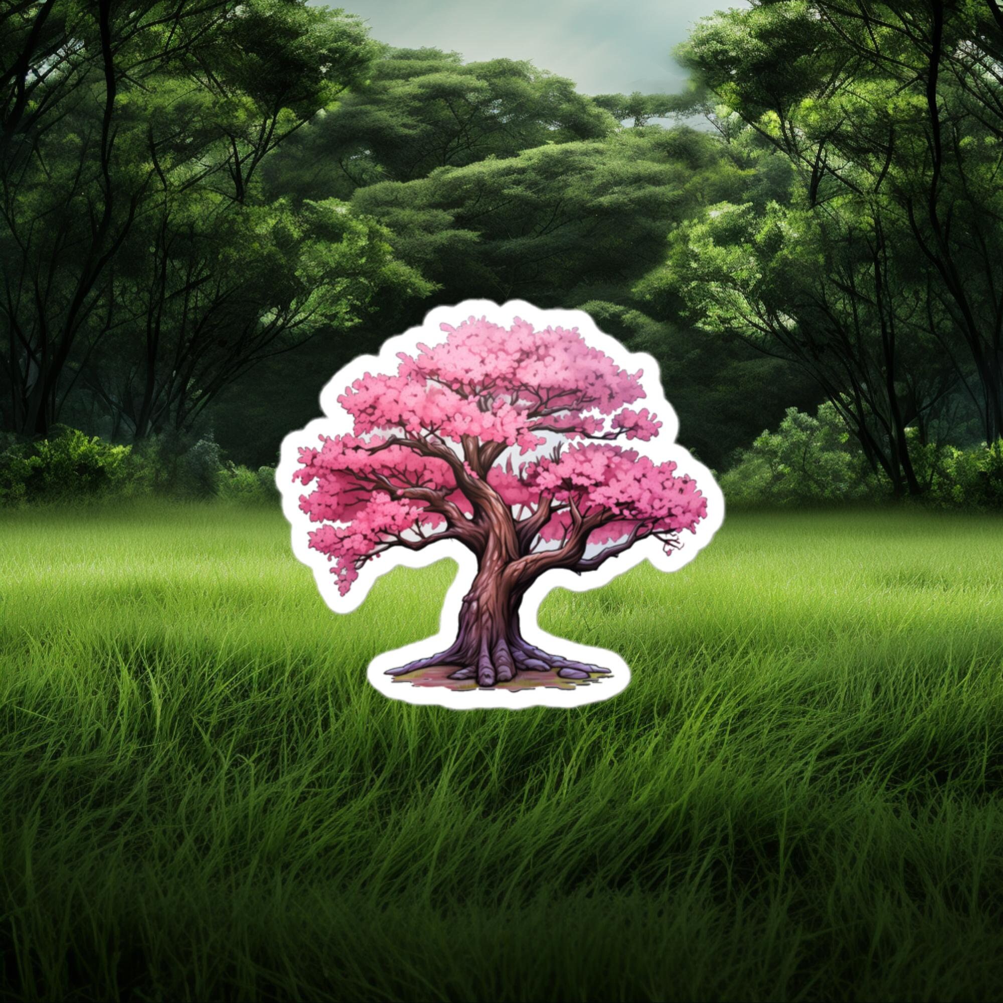 Cherry Blossom Tree Vinyl Sticker - Etsy