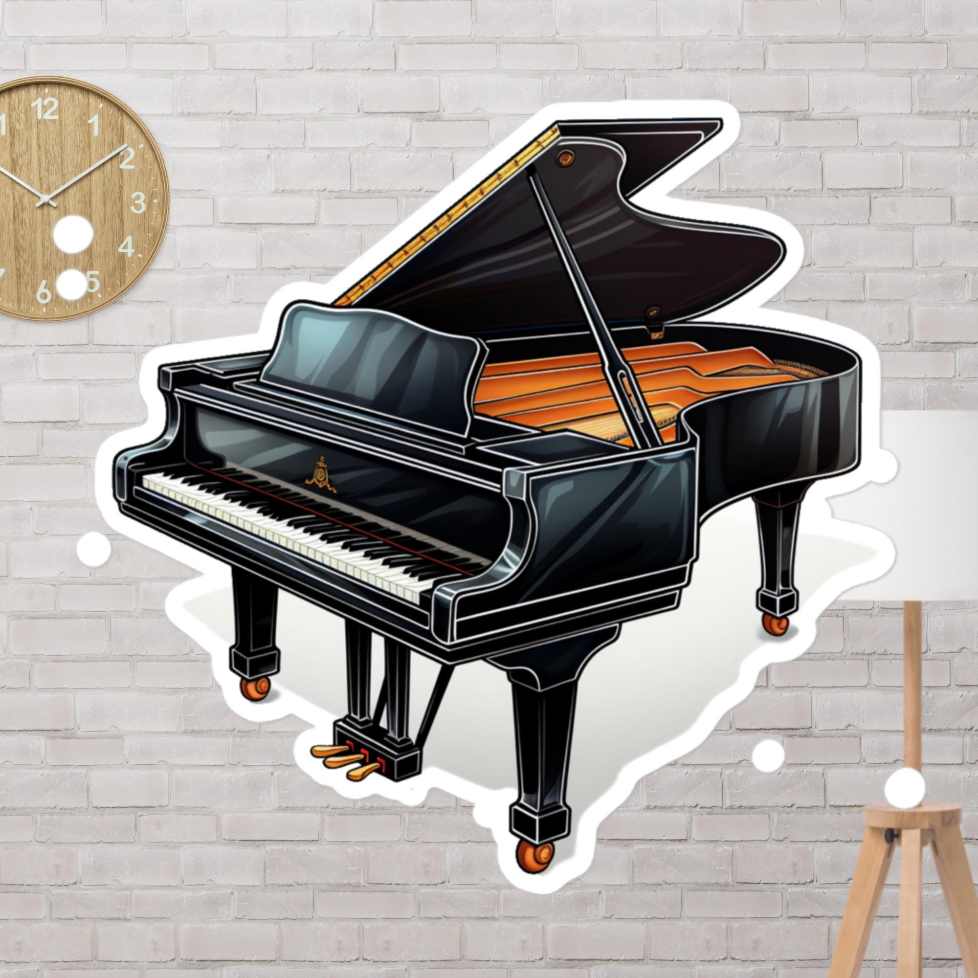 Grand Piano Vinyl Sticker - Etsy