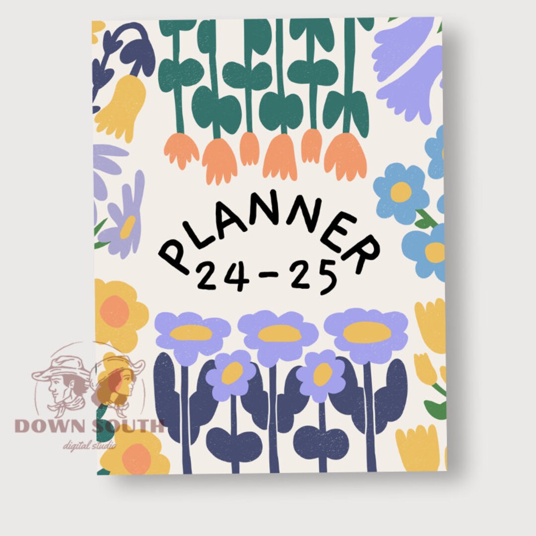 Printable Floral Student Planner | 2024-2025 Academic Year | PDF ...