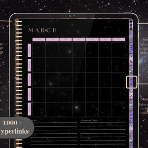 Dark Mode Galaxy Planner | Daily, Weekly & Monthly Planner | Undated ...