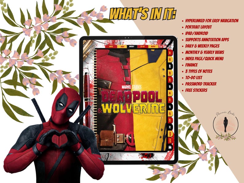 Deadpool & Wolverine Planner Comic Book-inspired Digital Journal - Etsy