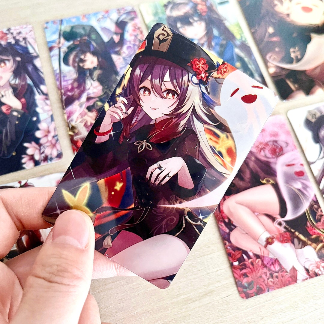 10PCS Genshin Impact Hu Tao Card Stickers, Genshin Waterproof Stickers ...
